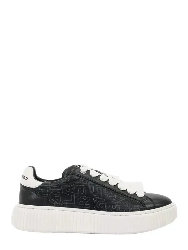Karl Lagerfeld Logo-detail Platform Sneakers - Black
