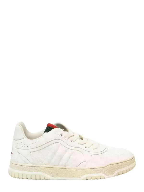 Gucci Re-web Leather Sneakers - White