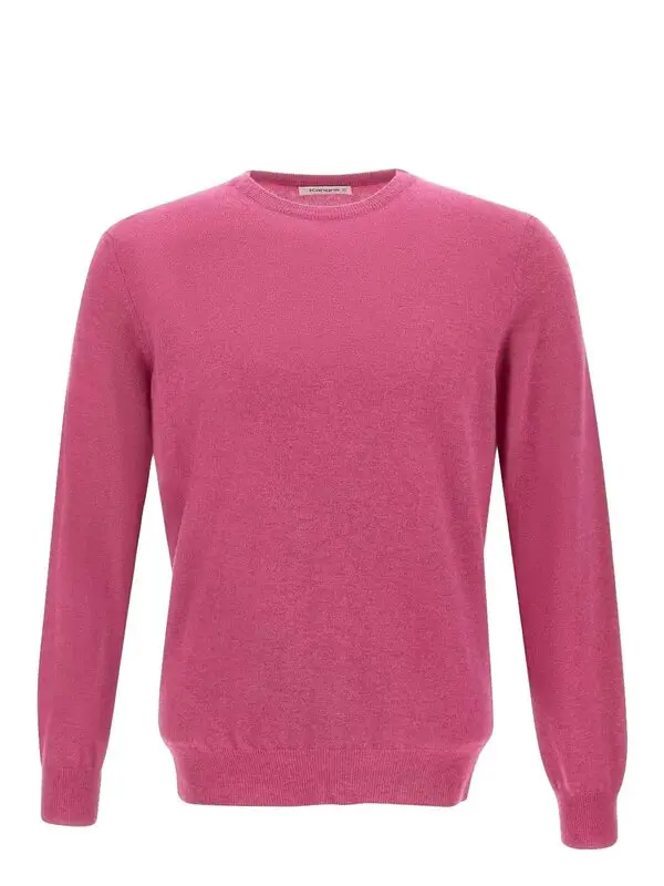 KANGRA Crew-neck Wool Sweater - Pink