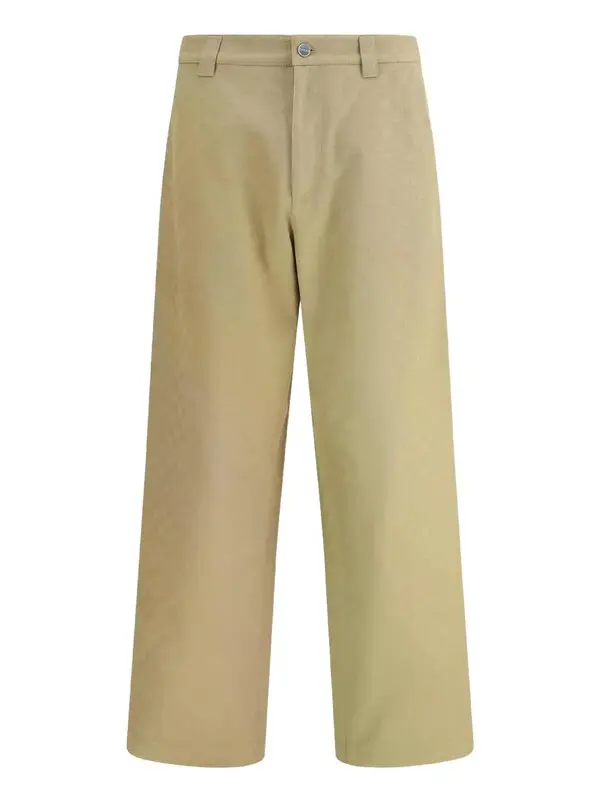 Gucci Gg Monogram Patch-pocket Trousers - Neutrals