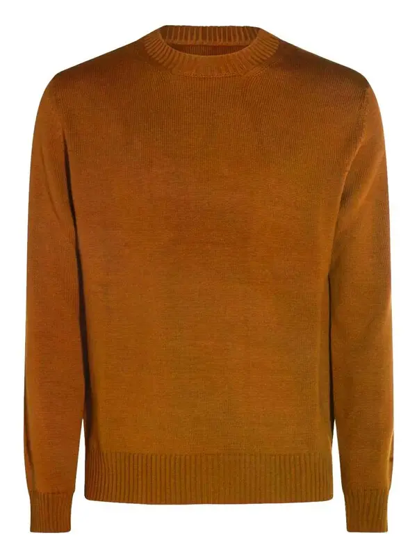 Altea Round-neck Wool Sweater - Orange