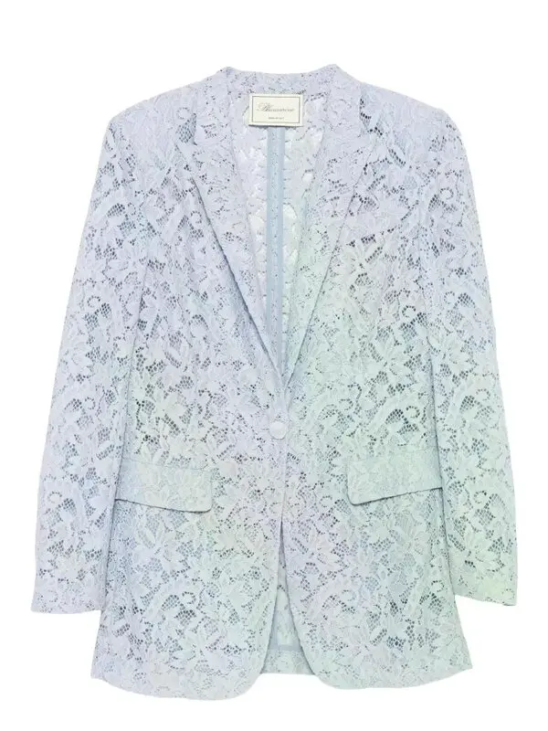 Blumarine Lace Single-breasted Blazer - Blue