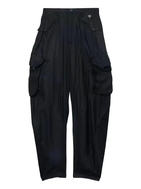 Emilio Pucci Cargo-pocket Tapered Trousers - Black