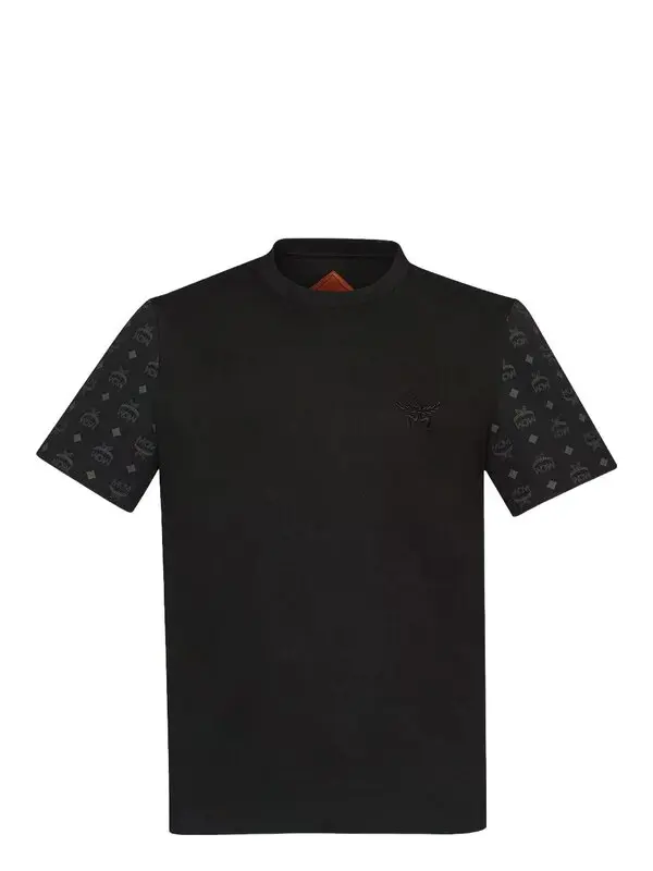Mcm Monogram-pattern T-shirt - Black