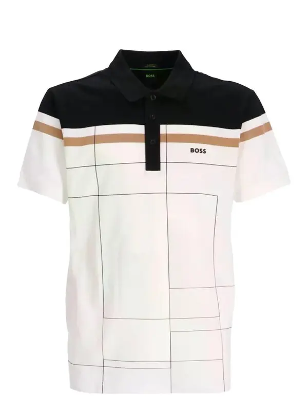 BOSS Short-sleeve Cotton Polo Shirt - White