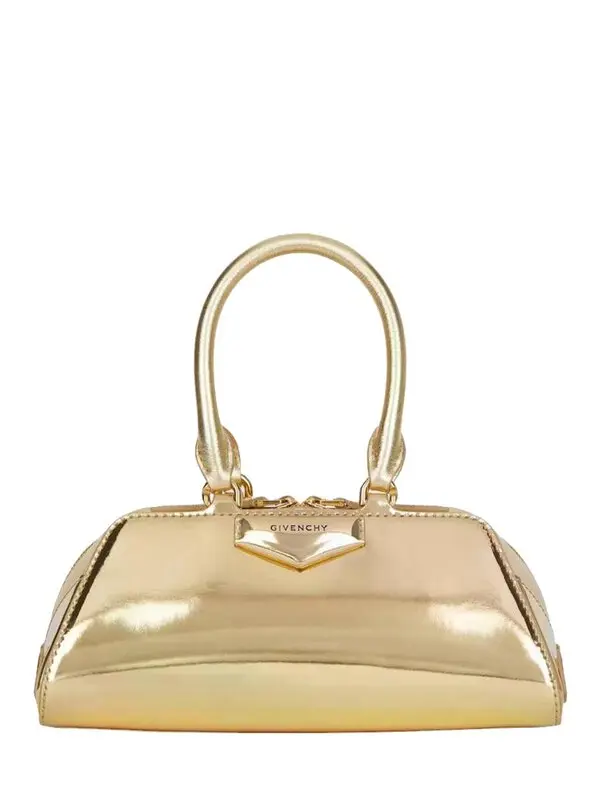 Givenchy Mini Antigona East-west Metallic Tote Bag - Gold