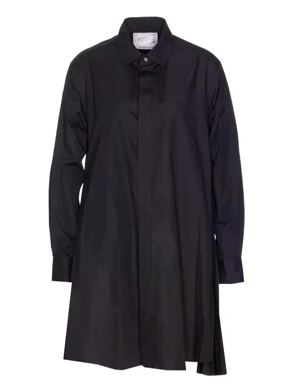 Sacai Button-down Mini Shirt Dress - Black