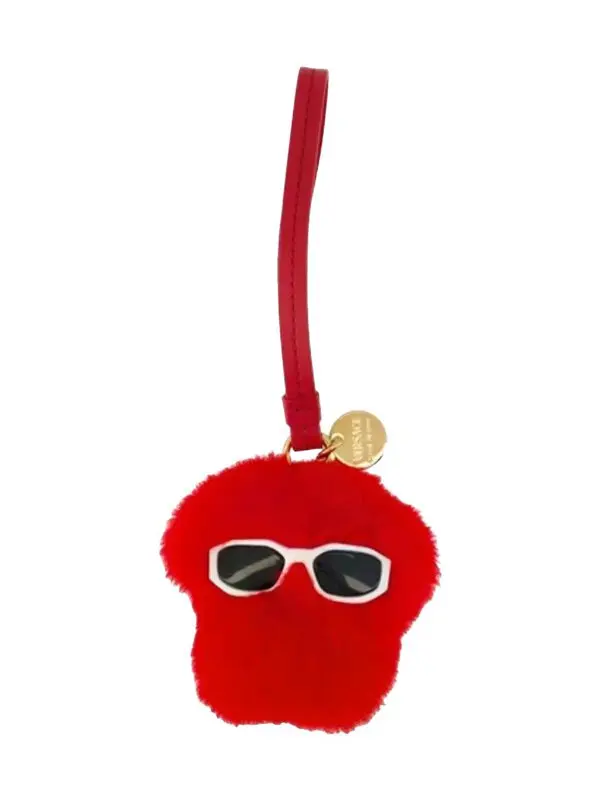 Versace Medusa Fluffy Bag Charm - Red