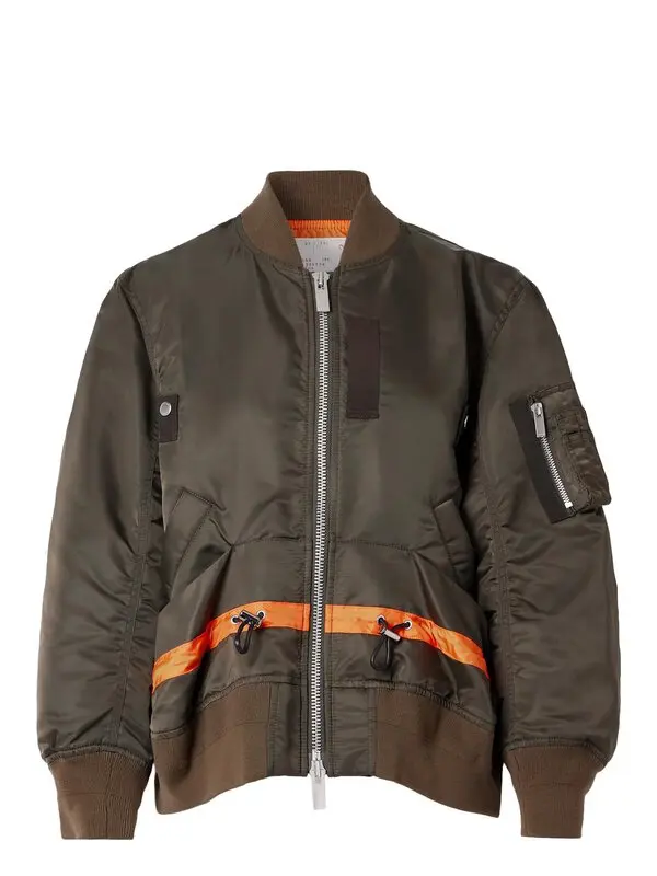 Sacai Shell Bomber Jacket - Green