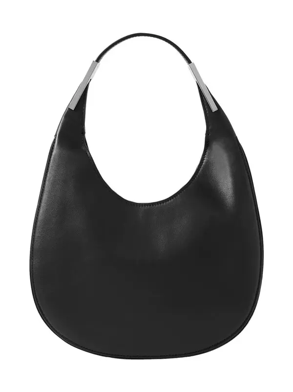 Savette Florence Small Leather Shoulder Bag - Black