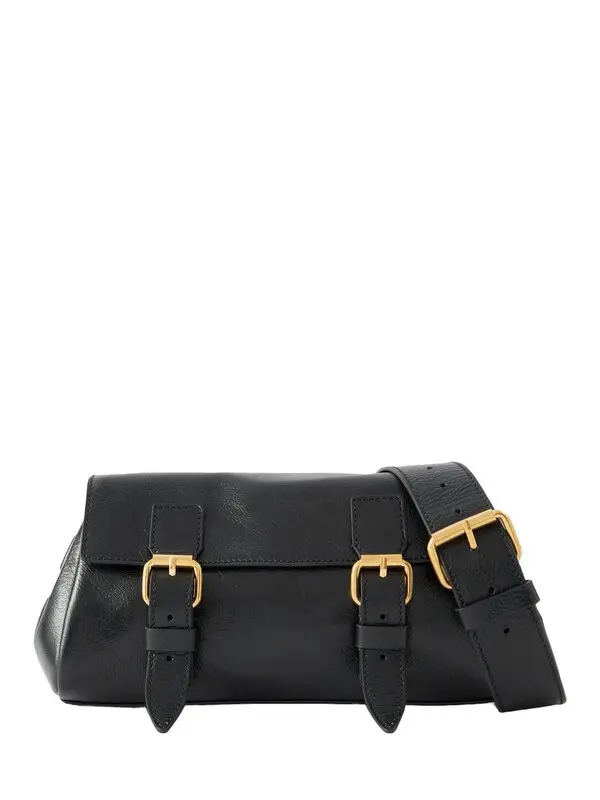 Dries Van Noten Leather Camera Shoulder Bag - Black