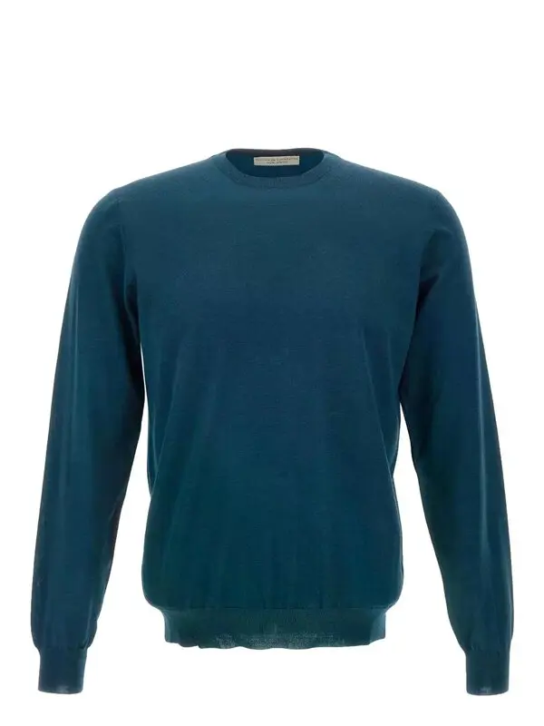 FILIPPO DE LAURENTIIS Crew-neck Long Sleeve Sweater - Blue