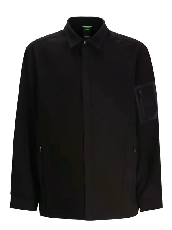 BOSS Pocket-detail Shirt Jacket - Black