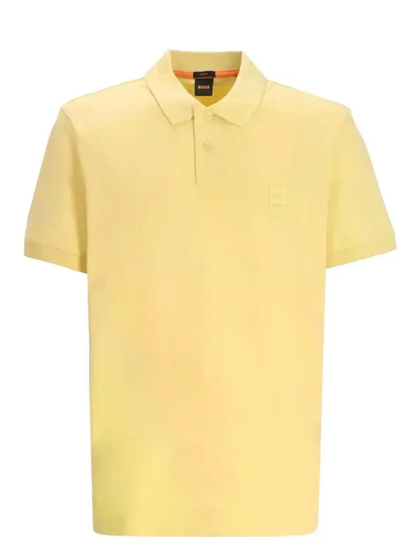 BOSS Logo-patch Polo Shirt - Yellow