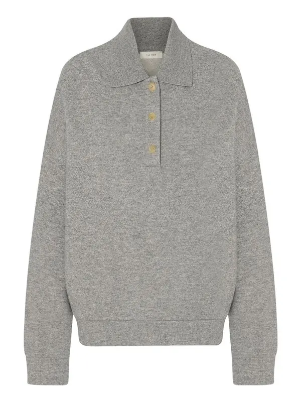 THE ROW Corzas Top - Grey Melange