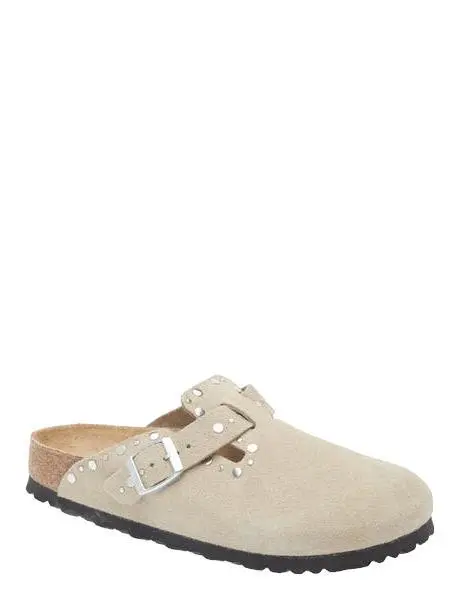 BIRKENSTOCK Boston Rivets Clog - Taupe