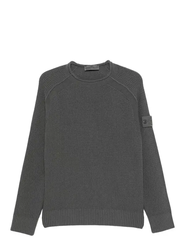 Stone Island Raglan-sleeve Wool Sweatshirt - Grey