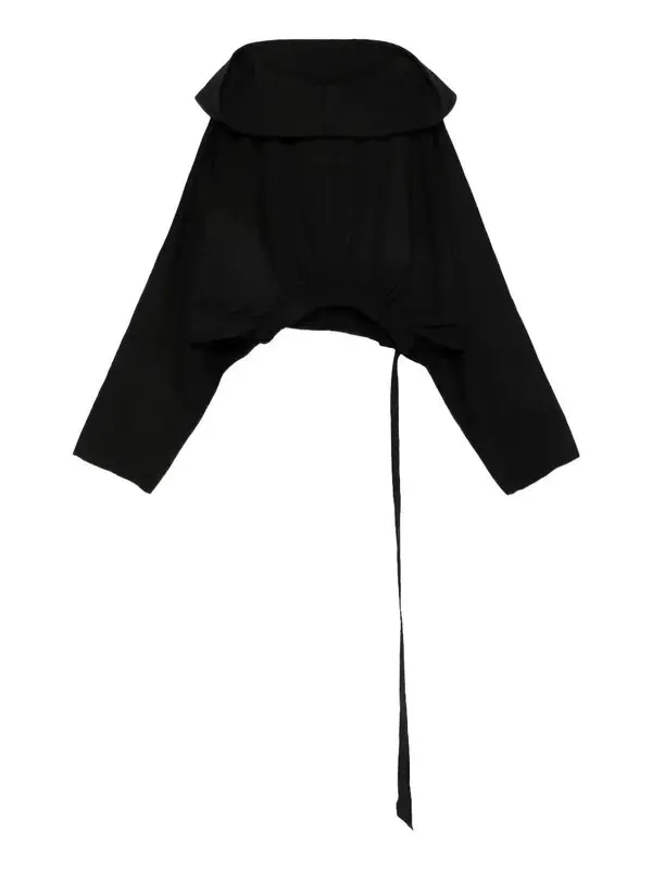 Rick Owens Drawstring Hooded Top - Black