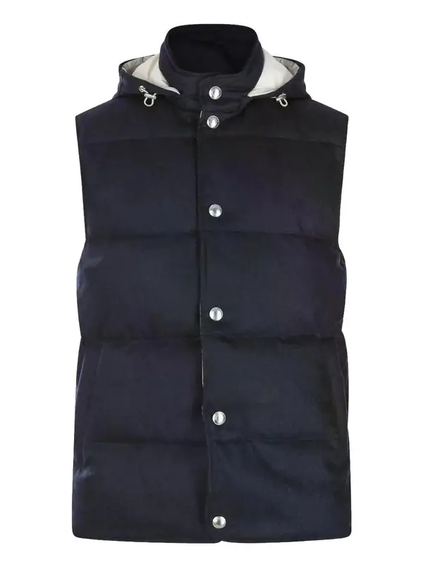 Eleventy Quilted Gilet - Blue