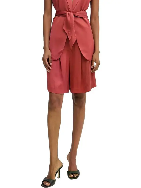 Karl Lagerfeld Pleated-front Shorts - Orange