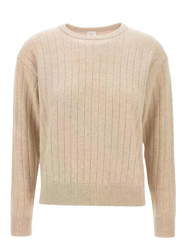 Eleventy Ribbed Crew-neck Sweater - Neutrals