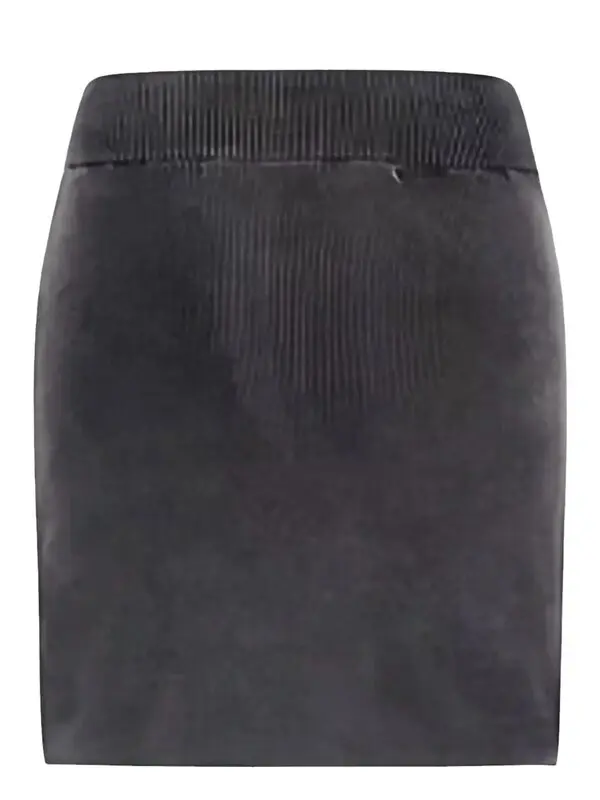 Alexander Wang Ribbed Logo-embossed Skirt - Black