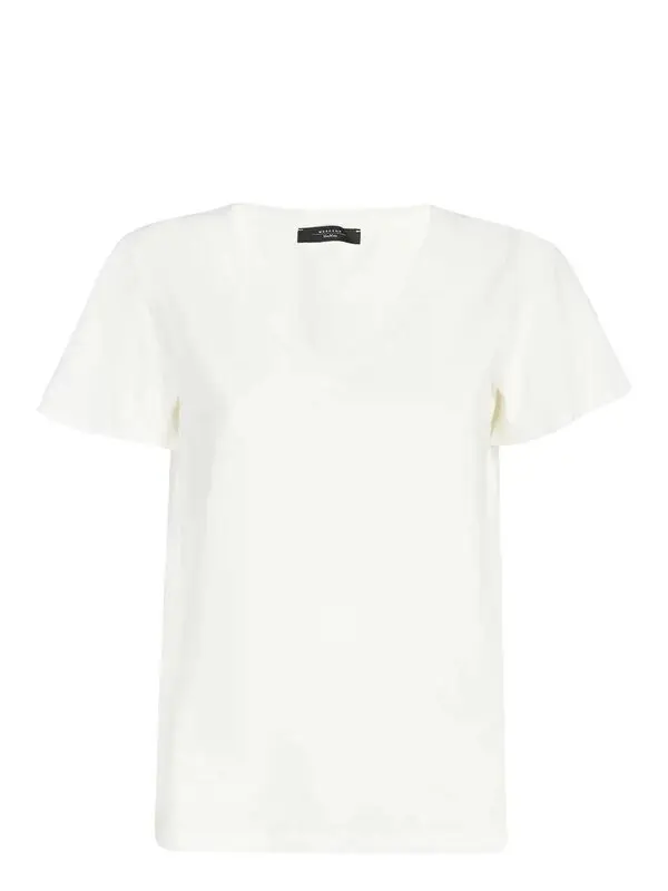 Max Mara V-neck Short-sleeve T-shirt - White
