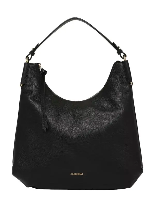 COCCINELLE Leather Zip-top Tote Bag - Black