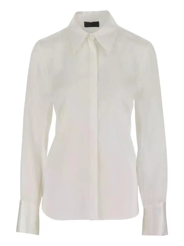 F.IT Stretch Silk Shirt - White