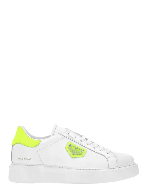 Philipp Plein Logo-plaque Leather Sneakers - White