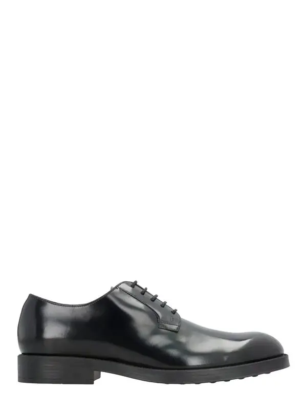 TOD'S Leather Lace-up Derby Shoes - Black
