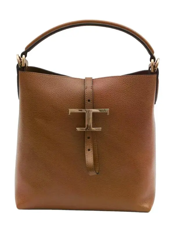 TOD'S T Timeless Leather Tote Bag - Brown