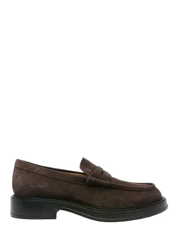 TOD'S Penny Suede Loafers - Brown