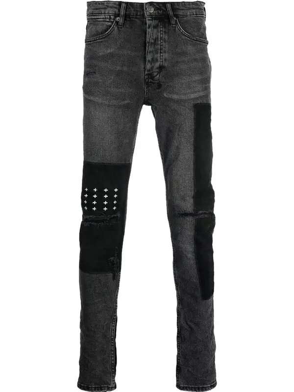 Ksubi Van Winkle Chop Up Straight-leg Jeans - Black