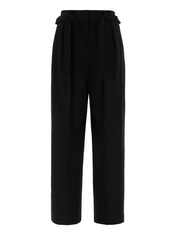 JUUN.J Pleated Belted Trousers - Black
