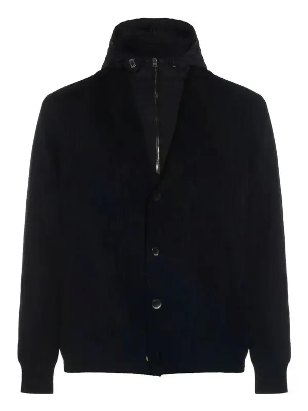 Herno Ribbed Wool Jacket - Black
