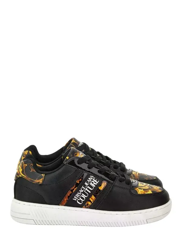 Versace Baroque-print Trainers - Black