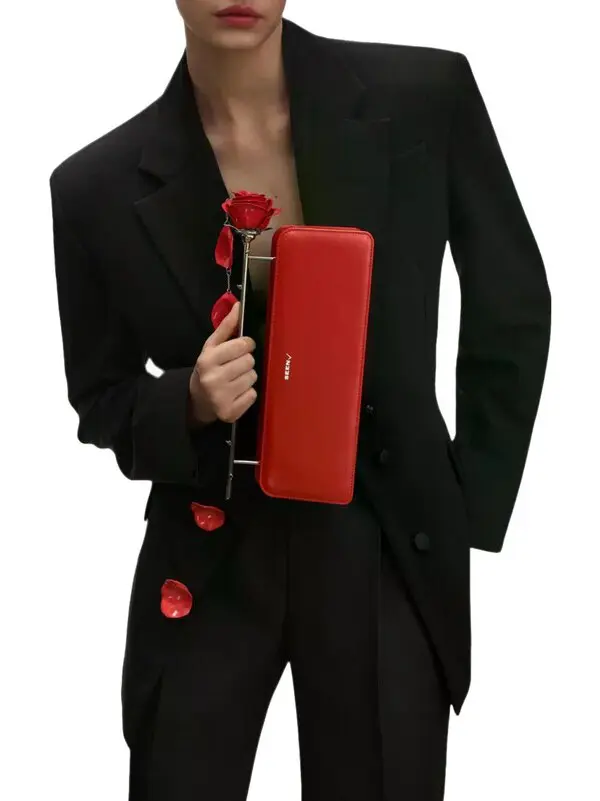 SEEN USERS Seen Embellished Rose Clutch Bag - Red