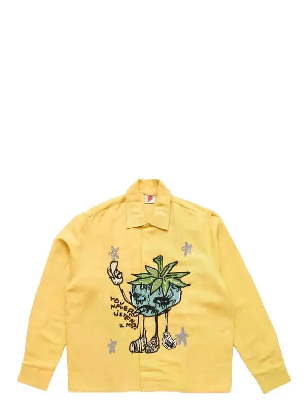 SKY HIGH FARM WORKWEAR Smoke Strawbabies Shirt - Yellow