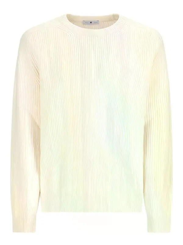 PT TORINO Ribbed Round Neck Sweater - Yellow