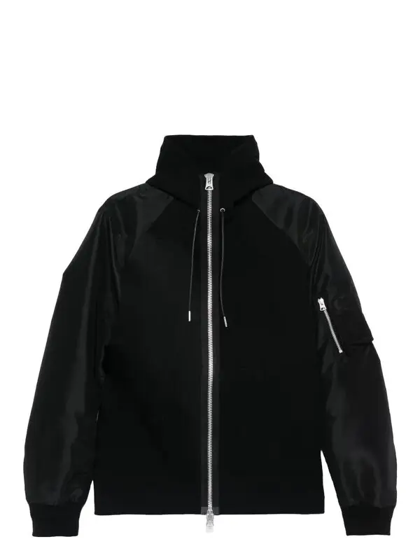 Sacai Hooded Bomber Jacket - Black
