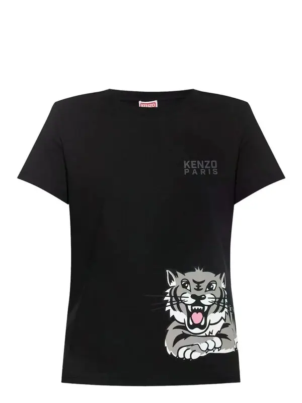 Kenzo Tiger Print T-shirt - Black