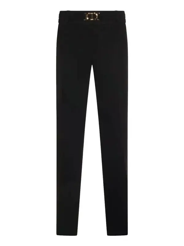 TWINSET Belted Logo Trousers - Black