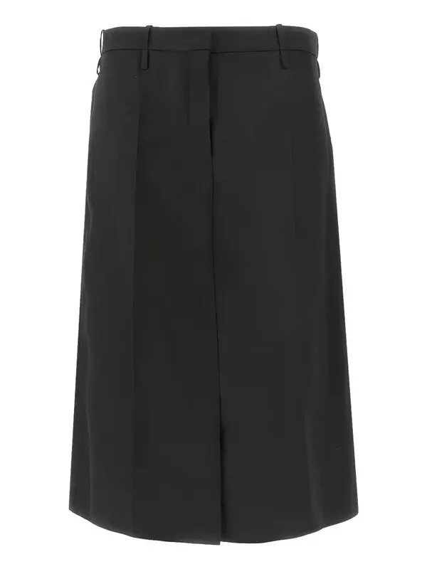 JIL SANDER Pleated Midi Skirt - Black