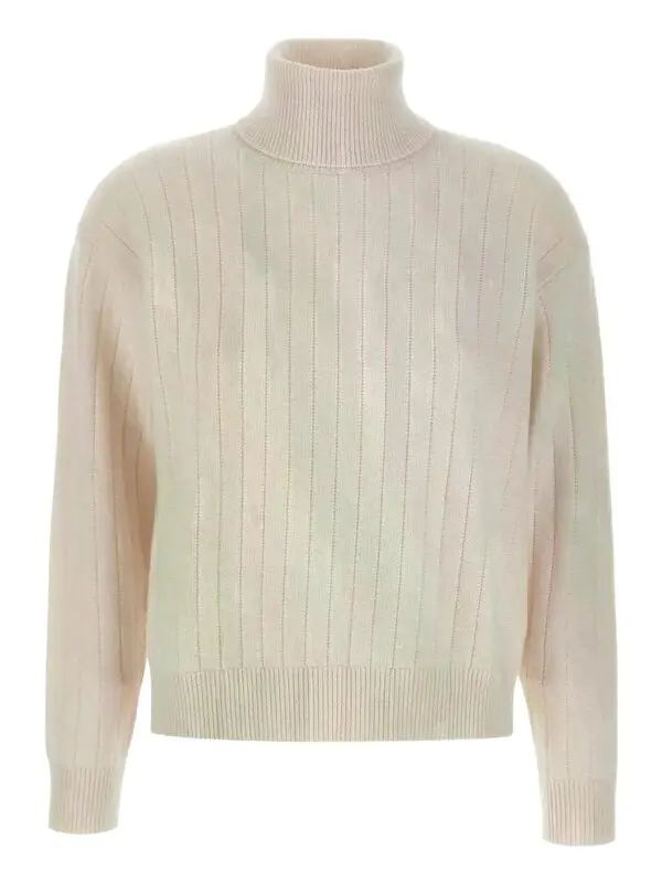 Eleventy Turtleneck Ribbed Sweater - White