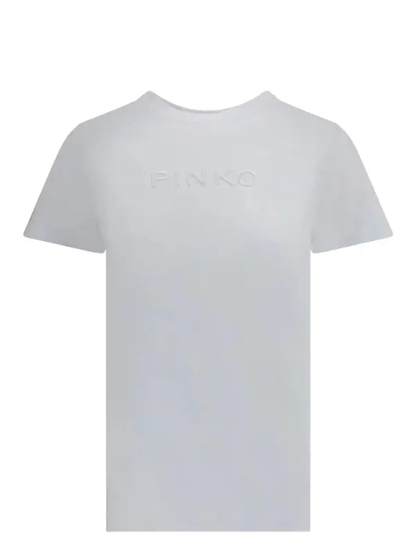 Pinko Logo-embroidered Jersey T-shirt - White