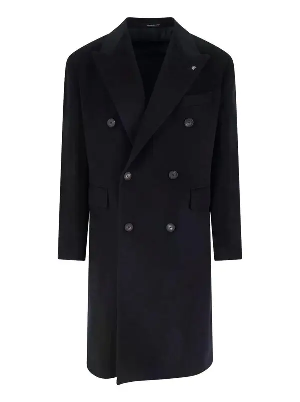 Tagliatore Double-breasted Wool Coat - Blue