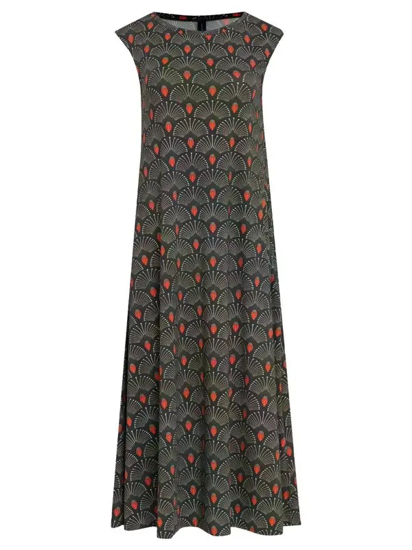 LYGIA & NANNY Floral-print Sleeveless Midi Dress - Grey