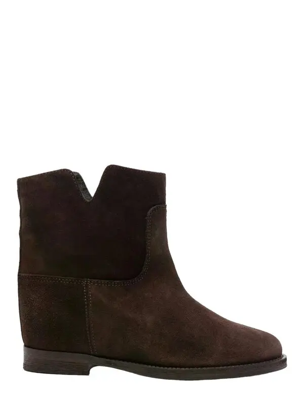 VIA ROMA 15 Studded Suede Boots - Brown