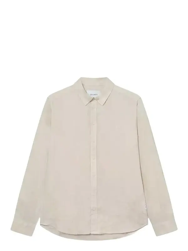 LES DEUX Long-sleeve Button-down Shirt - Neutrals